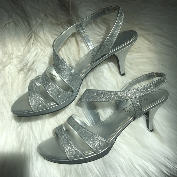 Touch of Nina | Shoes | Silver Sparkly Heels | Poshmark